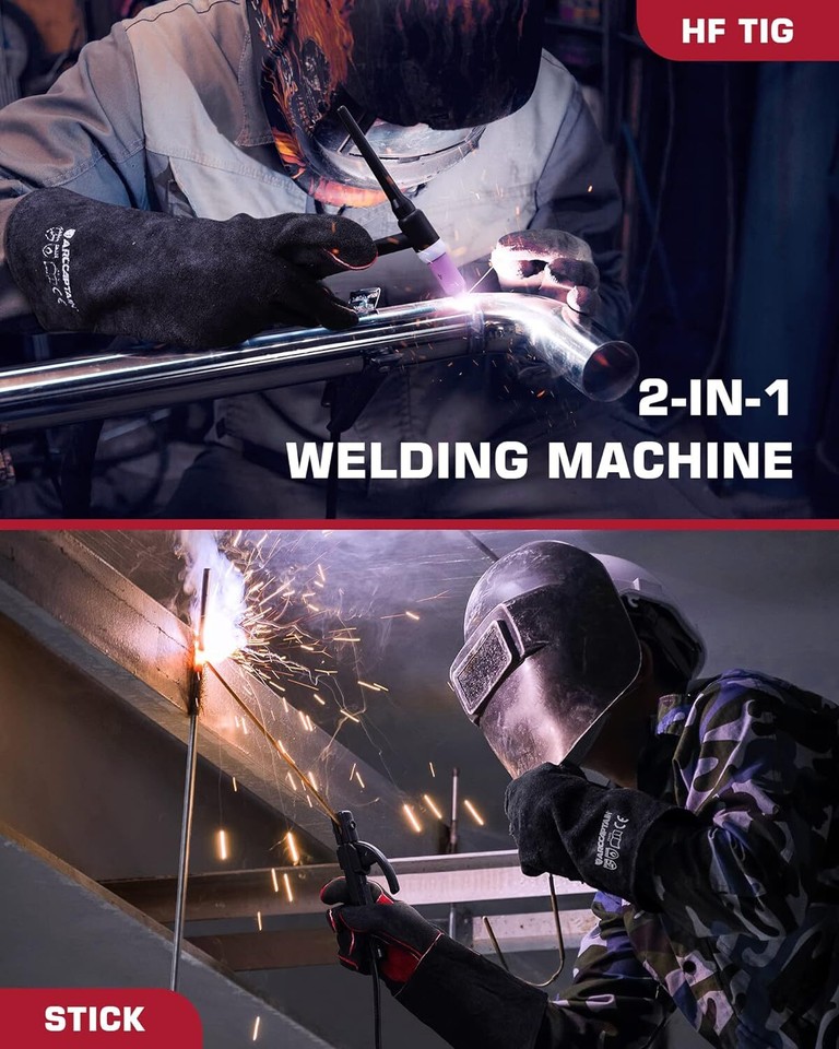 TIG Welder 200A 110/220V TIG/Stick/Arc 2in1 Welder Digital Welding ...