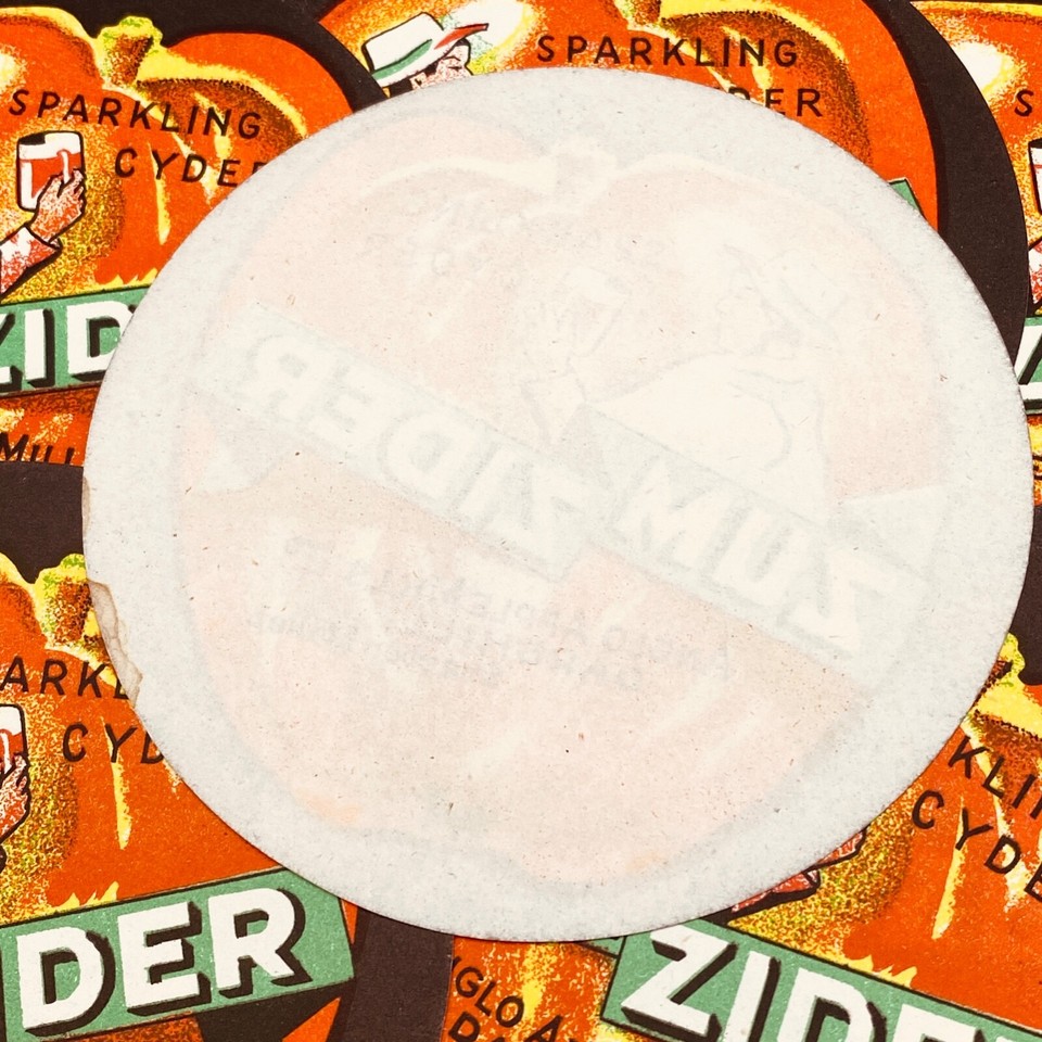 Lot of 10 x Vintage 1930's Somerset Cider Bottle Labels 100mm Round Zum ...