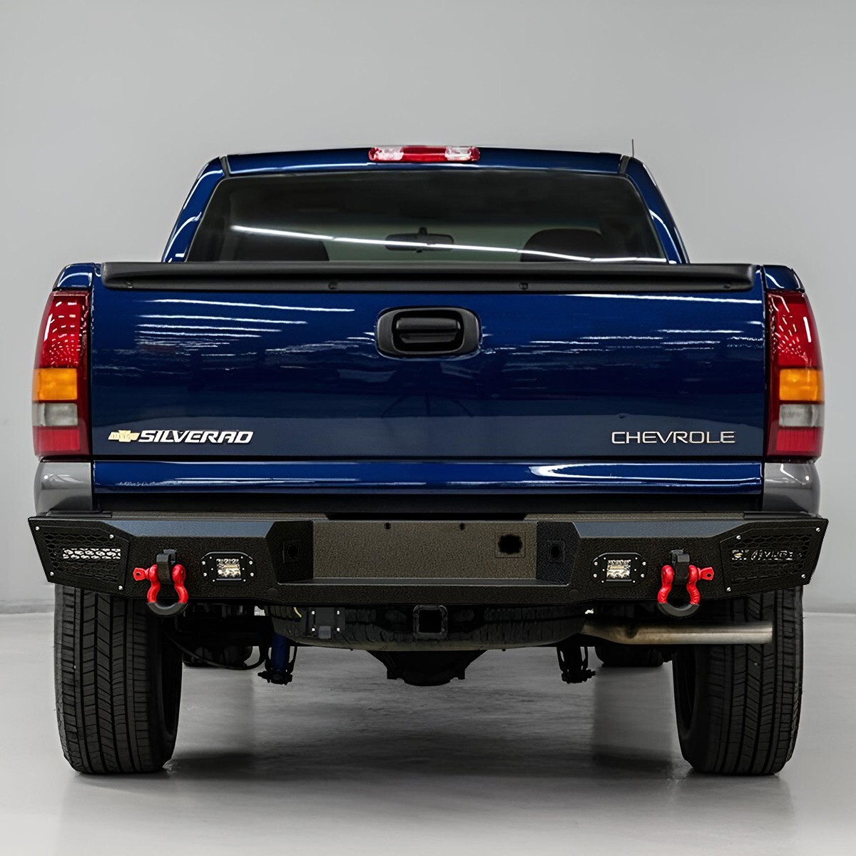 Vijay For 1999-2006 Chevy Silverado 1500 New Black Rear Bumper w/LED ...