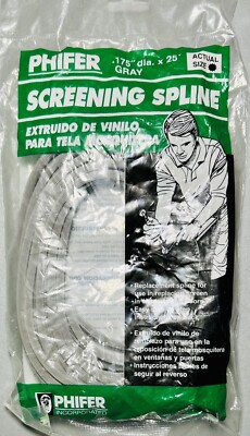 Phifer Screen Screening Spline - .175 dia. x 25 ft - Gray WINDOWS ...