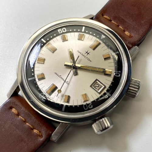 Hamilton Aqua-Date 600 Super Compressor 1960s Auto 1.65x1.42inch SS ...