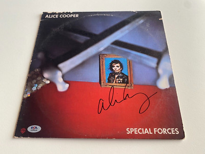 ALICE COOPER SIGNED AUTOGRAPHED SPECIAL FORCES ALBUM RARE SCHOOLS OUT ...