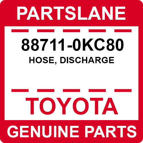 88711-0KC80 Toyota OEM Genuine HOSE, DISCHARGE | eBay