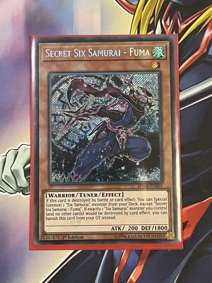 YUGIOH TCG SECRET SIX SAMURAI FUMA SPWA-EN001 SECRET 1ST EDITION | eBay