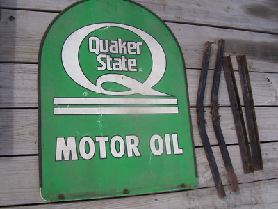 Vintage Quaker State Motor Oil Gas Station Sign | eBay