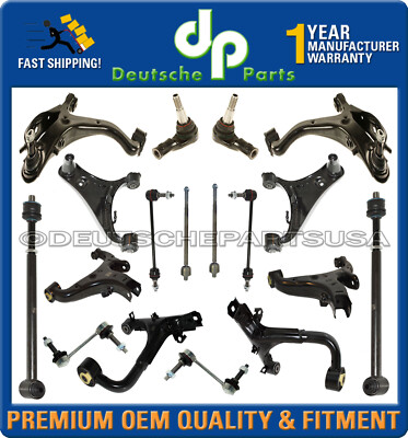 For Land Rover LR4 Front Rear L+R Lower & Upper Suspension Control Arm ...