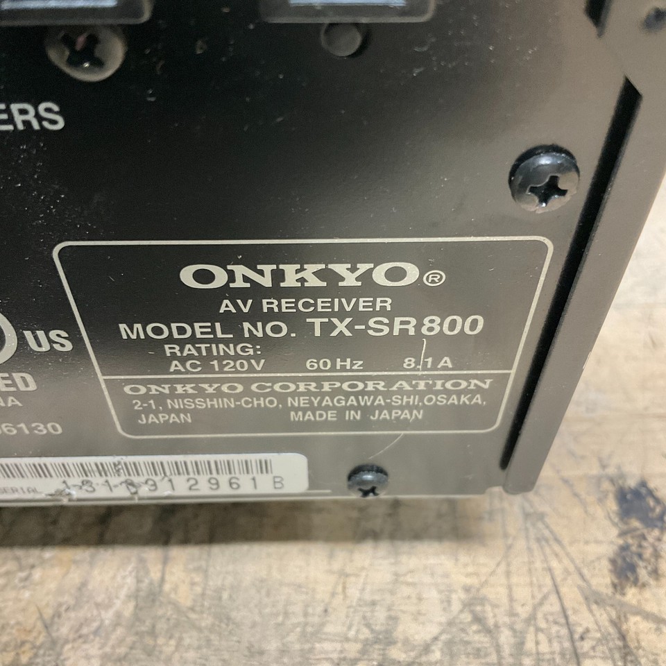 Onkyo Audio/Video AV 7.1 Home Theater Receiver TX-SR800 - Tested and ...