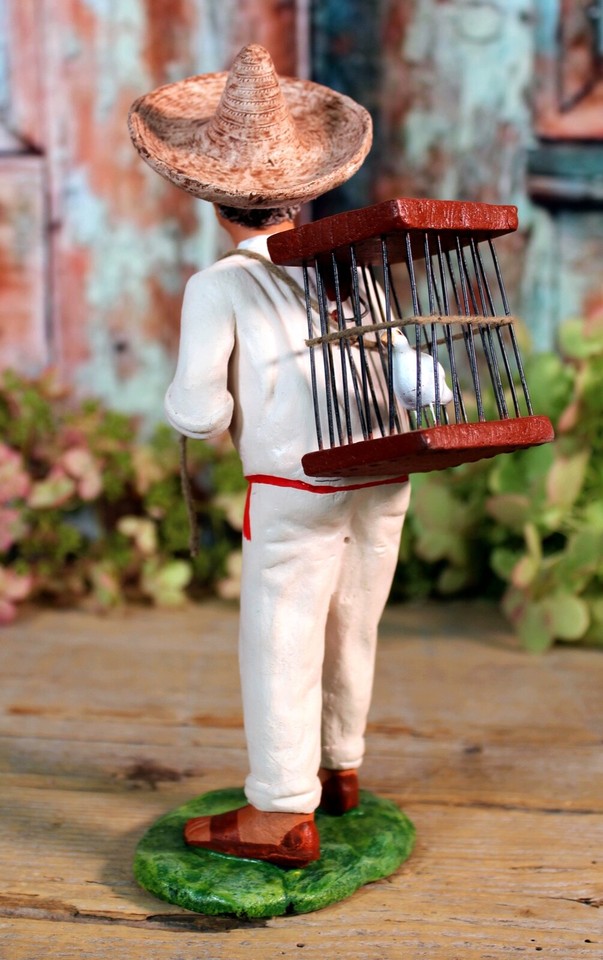 Peasant taking Caged Dove to Market Clay Handmade by Pablo Goche Mexico ...