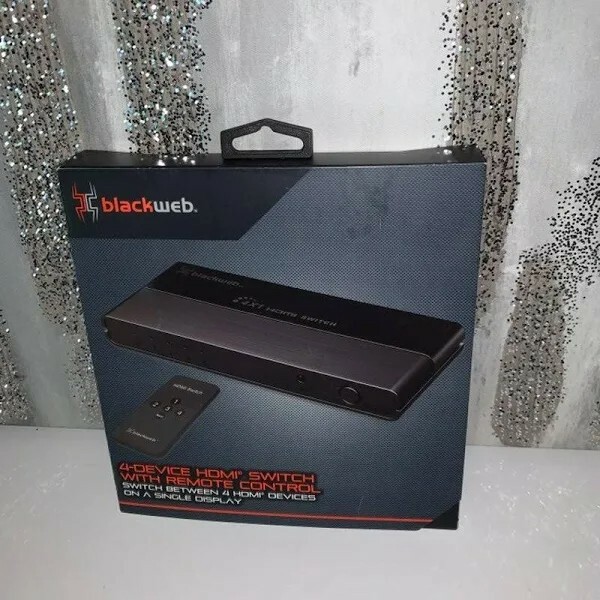 Blackweb 4-Device HDMI Switch with Remote Control | eBay