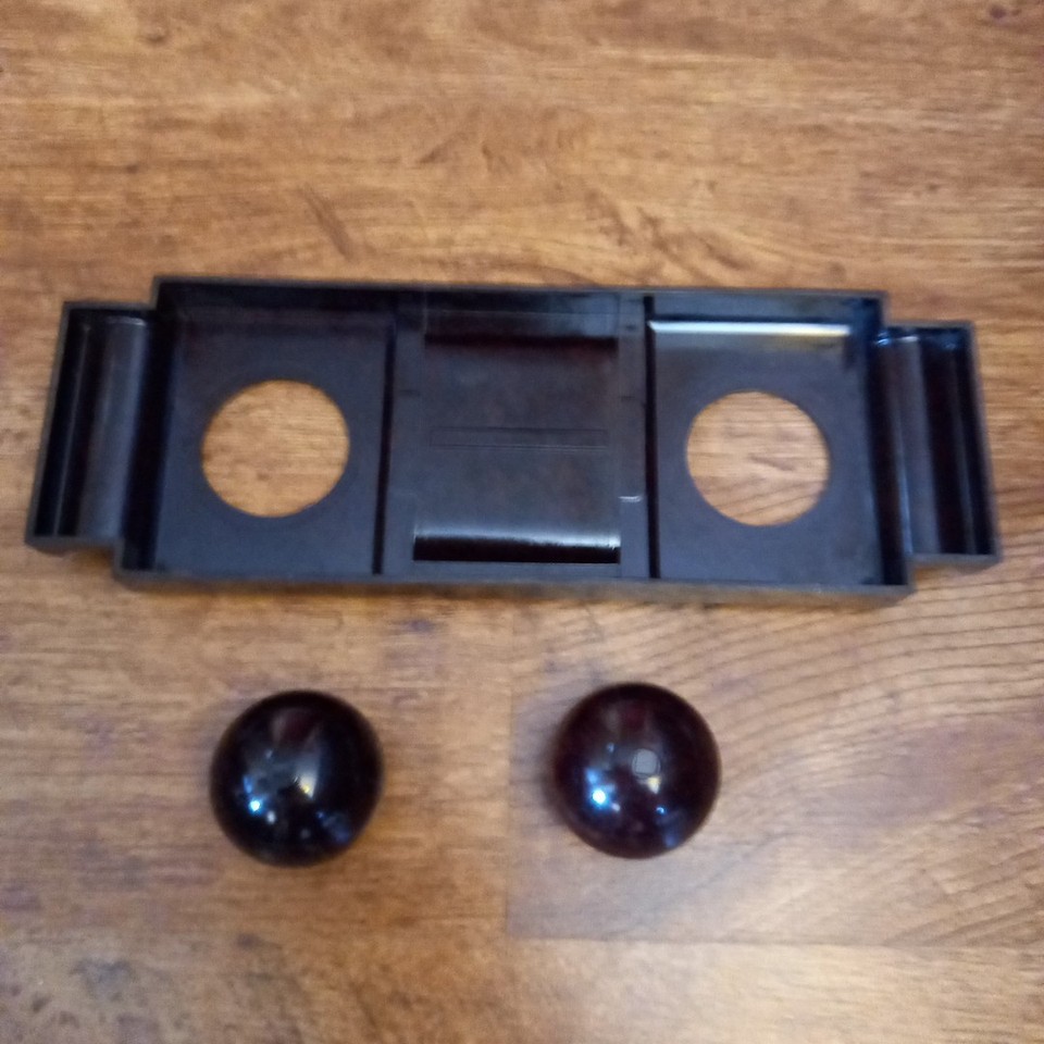 VINTAGE 1930s ART DECO, DESK TIDY WITH RARE BALL SHAPED INK WELLS | eBay UK