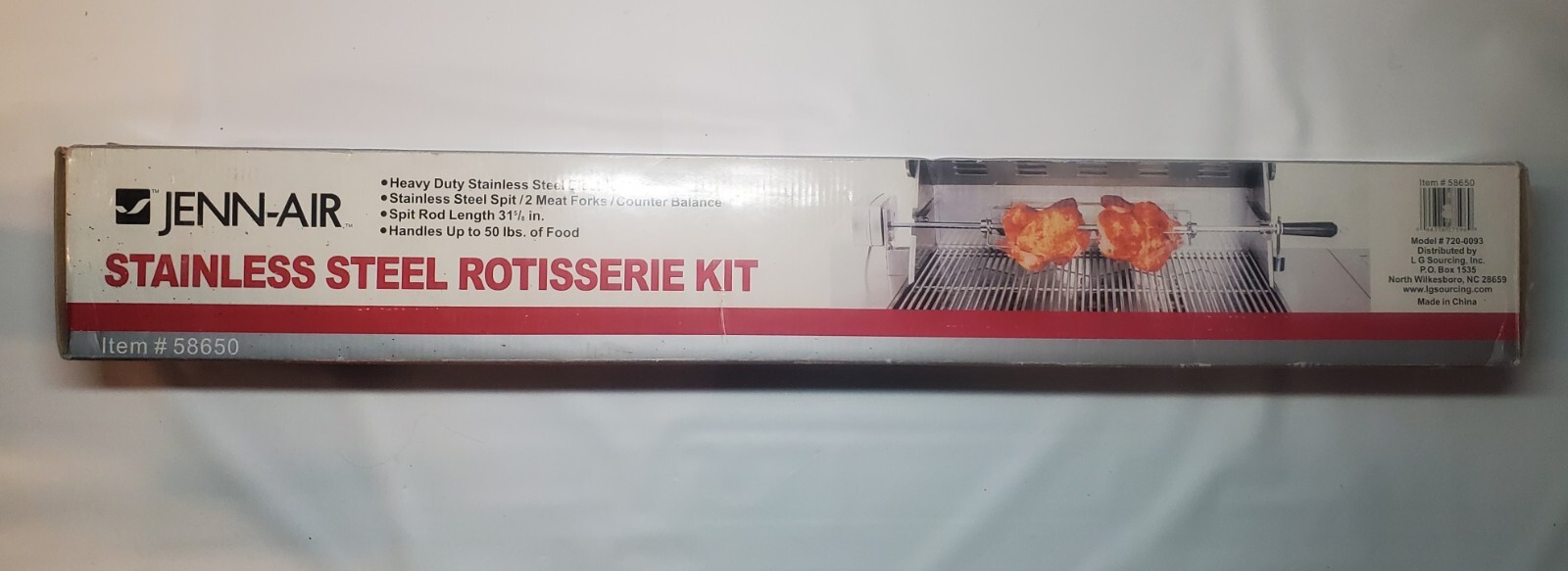 JENN-AIR 720-0093 Stainless Rotisserie 58650 Heavy Duty Electric Motor ...