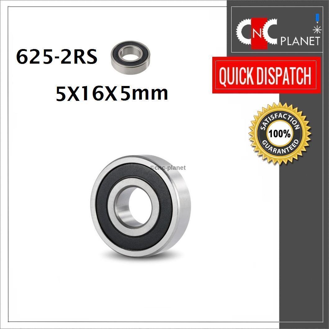 625-2RS BEARINGS 6252RS Good Quality Bearing Rubber Sheilds 5mm x 16mm ...