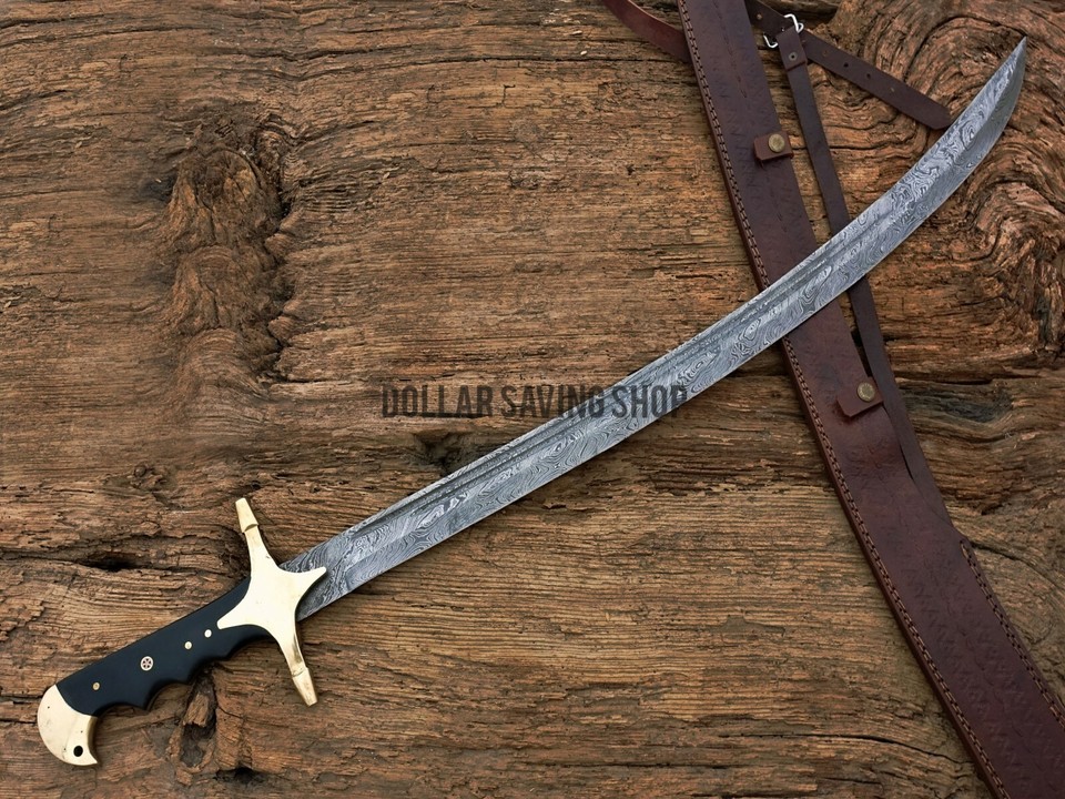 Hand Forged Damascus Steel Arabian Sword, Handmade Persian Sword ...