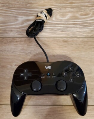 Official Nintendo Wii Pro Controller Classic Black RVL-005 OEM ...
