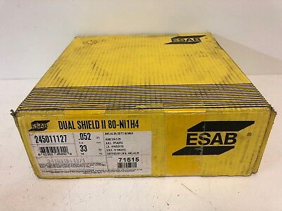 UNOPENED BOX! ESAB DUAL SHIELD II ESAB 80-Ni1H4 245011127 .052 1.4 A5 ...