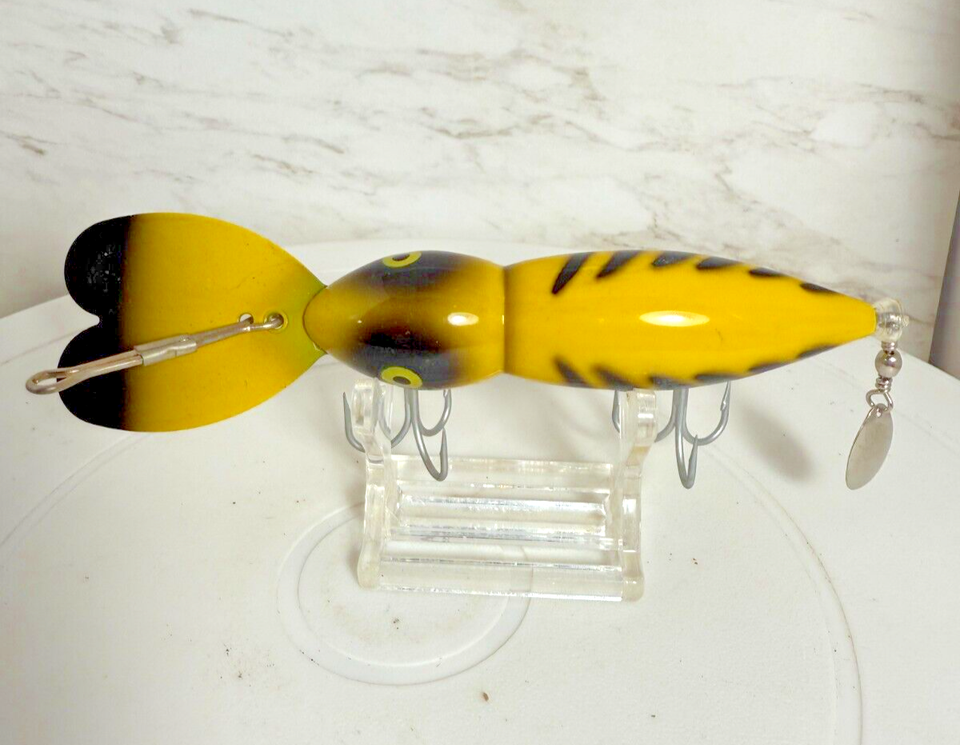 Vintage Whopper Stopper Hellbender Fishing Lure Original Package Yellow ...