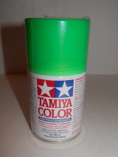 Tamiya Ps28 Fluorescent Green Polycarbonate Lexan Body Spray Paint 100 ...