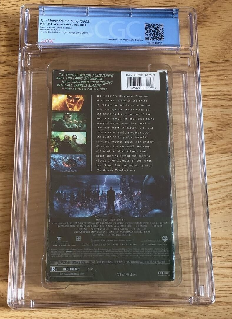 2003 The Matrix Revolutions VHS Tape CGC 9.0 A+ | eBay