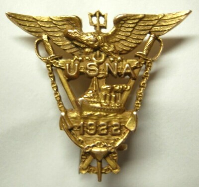 1922 USNA Naval Academy 14K Gold Class Pin - Named "RRJ. ". | eBay