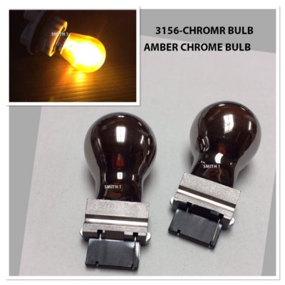 Front Signal Light T25 3156 3456 Amber Silver Chrome Bulb Fits Ford | eBay
