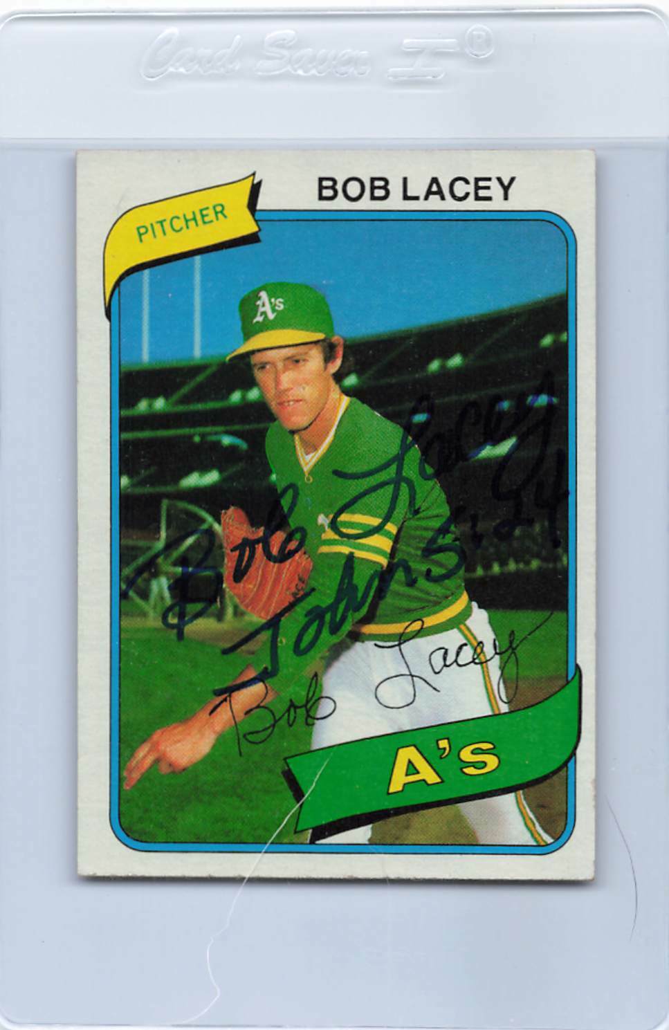 1980 Topps #316 Bob Lacey A's Signed Auto *F4402 | eBay