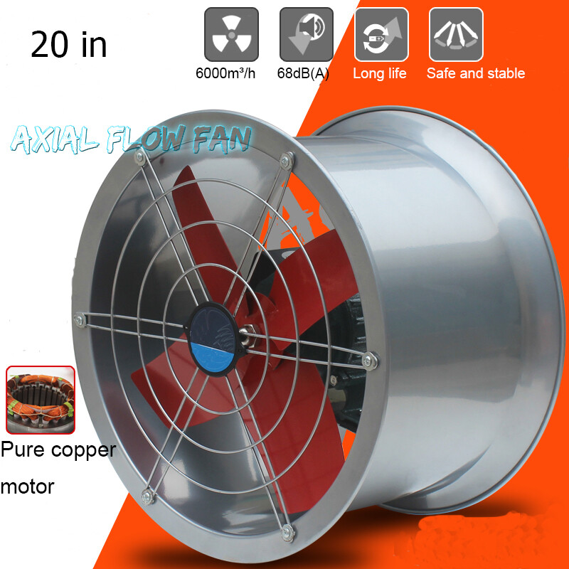 20'' Axial Pipe Fan Cylinder Pipeline Exhaust Fan for Warehouse ...