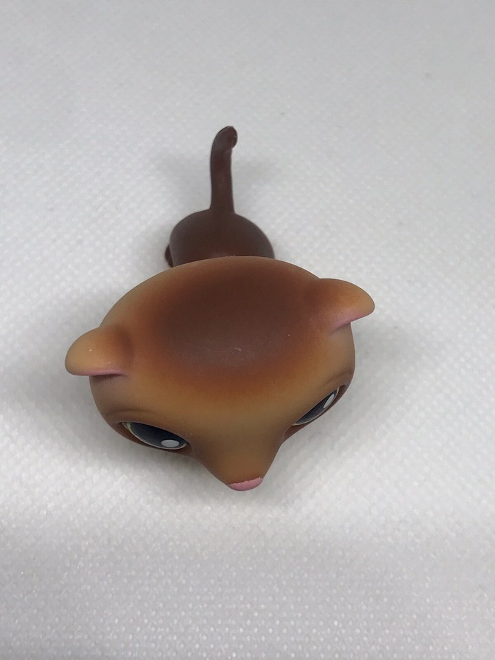 Littlest Pet Shop LPS #209 Brown Reddish Ferret Green Eyes Pink Nose ...