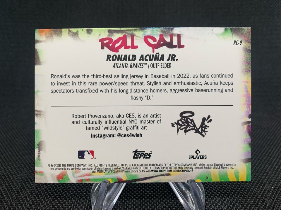 2023 Topps Big League Baseball Ronald Acuna Jr Roll Call #RC-9 Atlanta ...