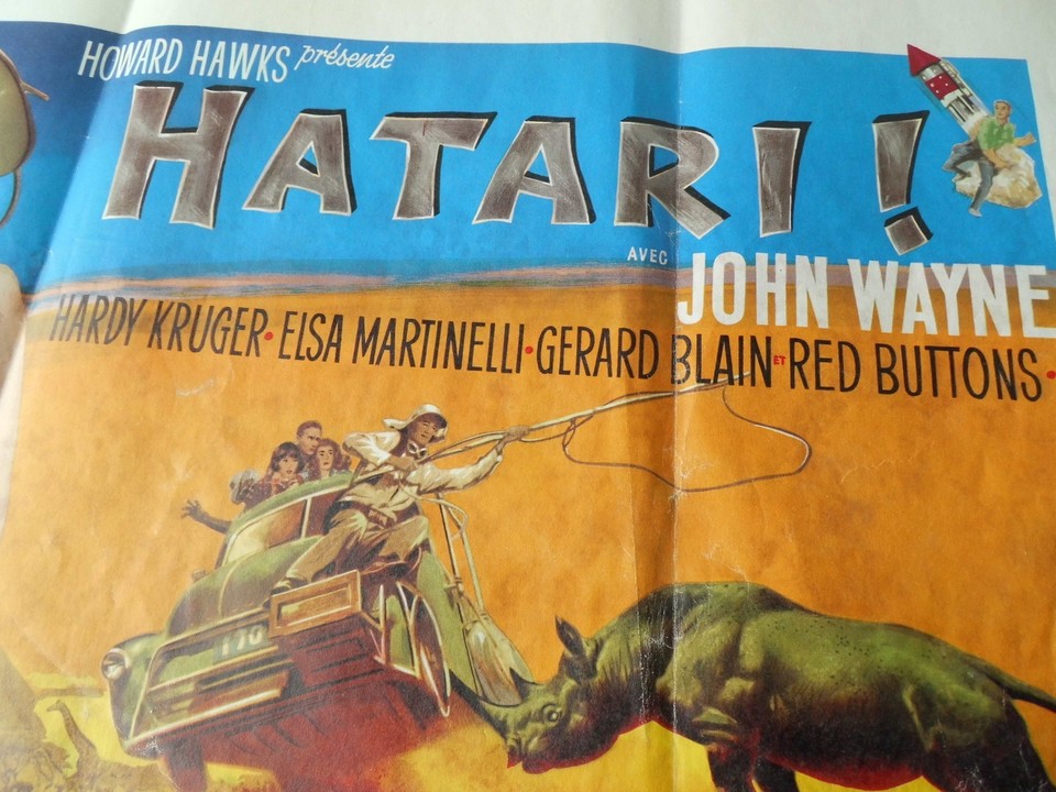 John Wayne Original Vintage Film Poster/ Lobby Card - HATARI c1962 | eBay.de