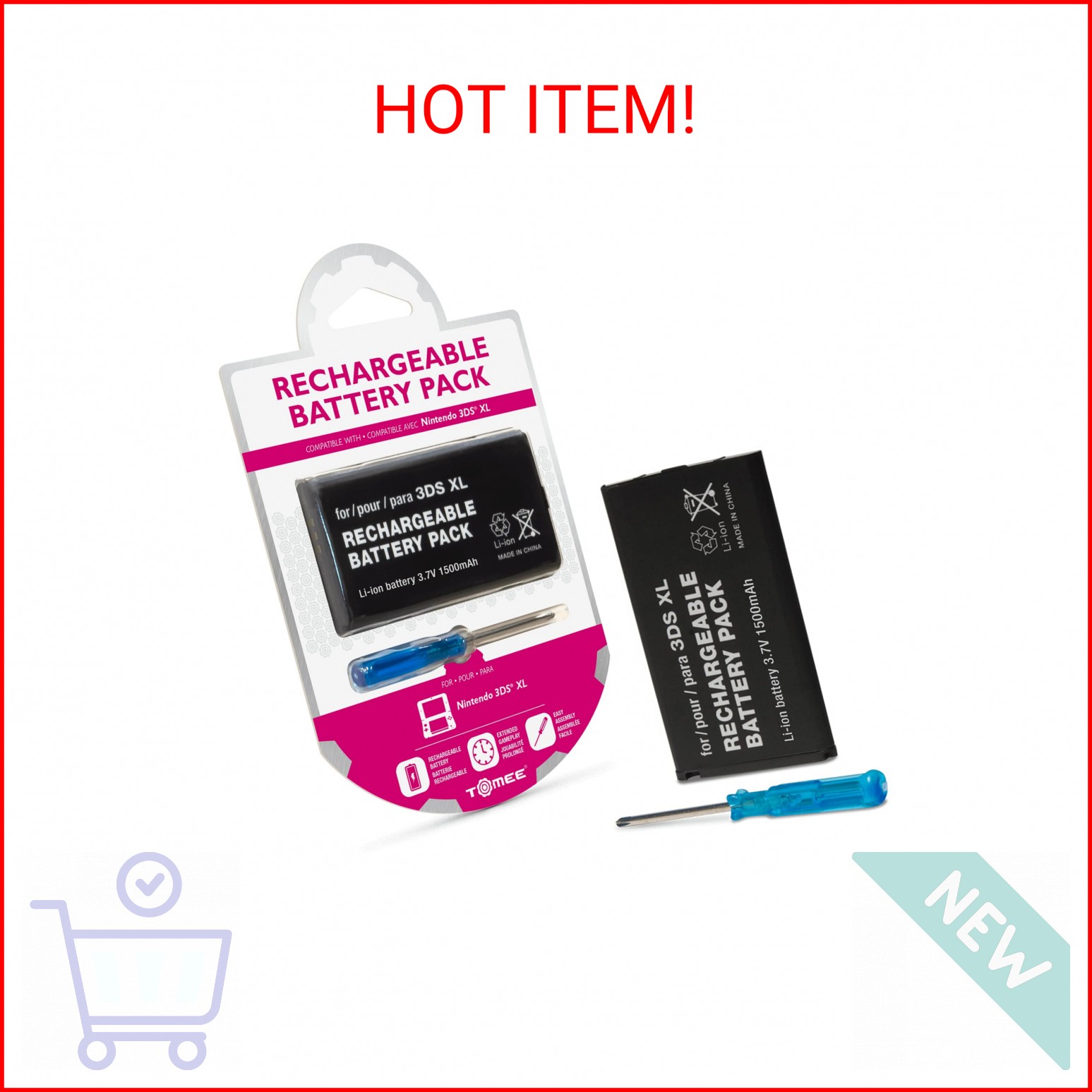 Tomee Rechargeable Battery Pack for New 3DS XL/ 3DS XL 813048014423| eBay