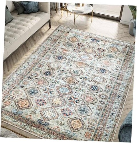 3x5 Rug - Machine Washable Entry Rug with Non-Slip Backing, Ideal for ...