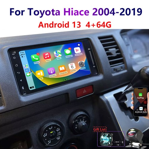 4-64GB Android 13 For Toyota Hiace 2004-2019 Car Stereo Radio Carplay ...