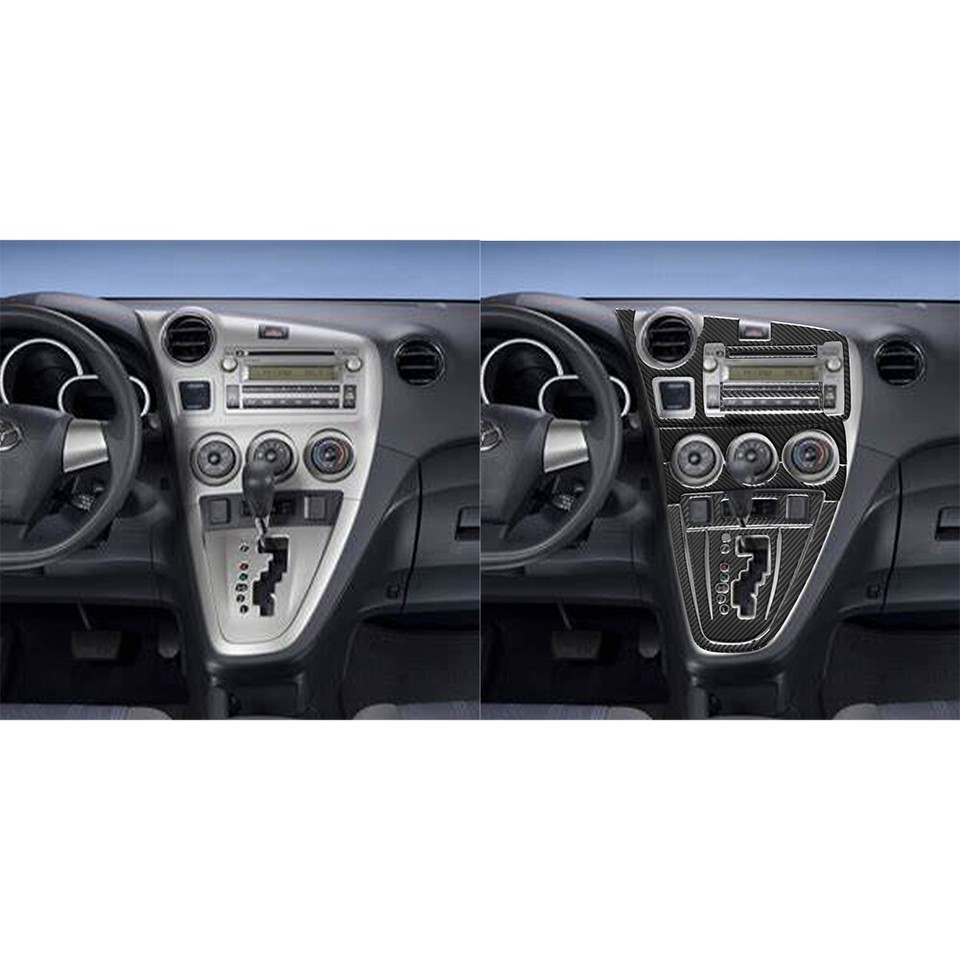 10Pcs Carbon Fiber Console Interior Set Cover Trims For Toyota Matrix ...