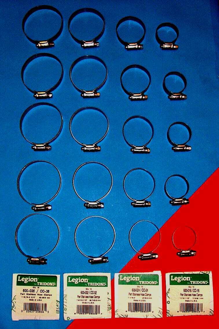 Legion by Tridon Hose Clamp Variety Kit "Made In The USA" 20 piece kit ...