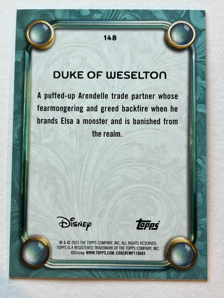 2025 Disney Wonder - Duke of Weselton #148 Tier II - Topps Disney ...