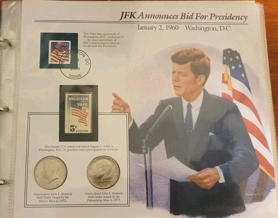 JFK Announces Bid for Presidency 1972 U S Half Dollar Uncirculated ...