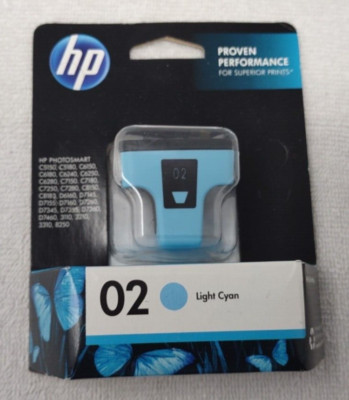 HP Genuine 02 Light Cyan Ink Cartridge New Factory Sealed | eBay
