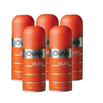 Pack of 5 - JOVAN MUSK by Jovan for Men DEODORANT BODY SPRAY 5 Oz NEW ...
