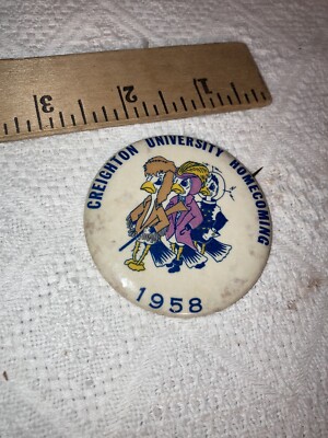 Rare Vintage Antique Creighton University Homecoming 1958 Button Pin ...