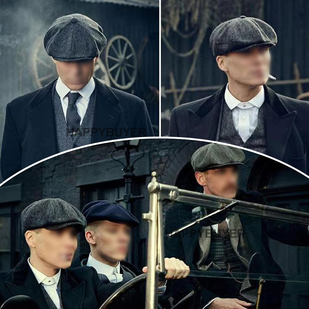 Peaky Blinders Baker Mens 8 Panels Golf Beret Hat Boy Flat Cap Newsboy ...