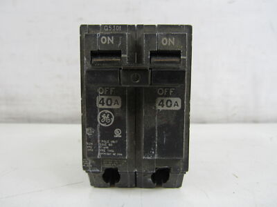 General Electric THQL2140 40 Amp 2 Pole 120/240V Mini Circuit Breaker ...
