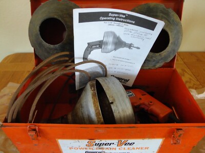 General Pipe Cleaners Super-Vee Drain Cleaner Snake 81596 In Case Parts ...