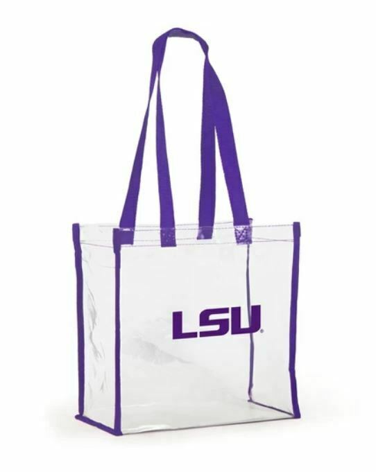 LSU Tigers NCAA Licensed Clear Stadium Tote Purse Bag | eBay