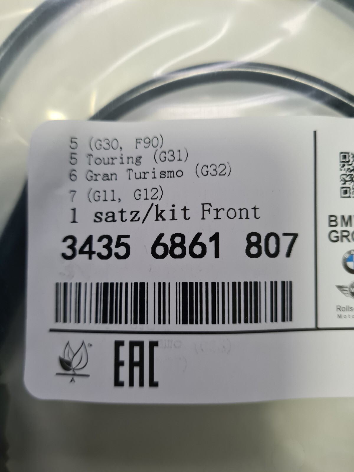 BMW Genuine Front Brake Pad Wear Sensor 5/6 Series G30 F90 G31 G32 ...