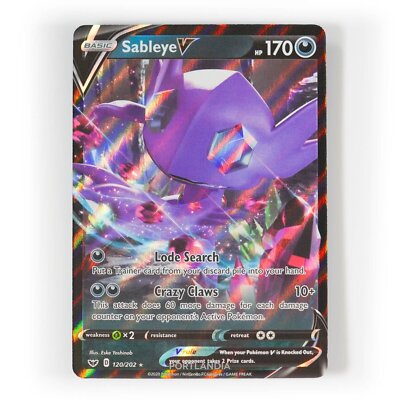 Pokemon - Sableye V - 120/202 - SWSH Sword & Shield - Half Art Card | eBay