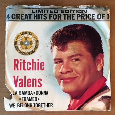 RITCHIE VALENS 7 Inch 45 EP La Bamba 1960 Del-Fi Vinyl PS Rock & Roll ...