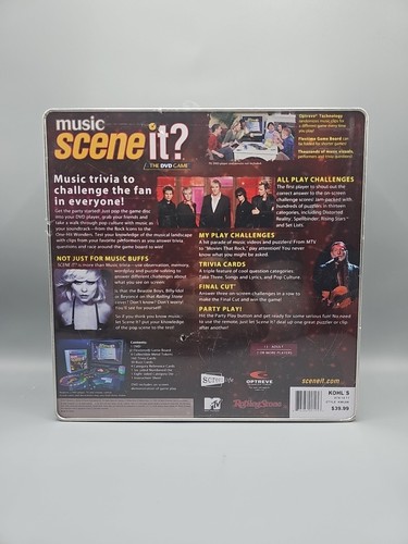 Music Scene It? DVD Game Collectible Tin Hologram Excellent Condition ...