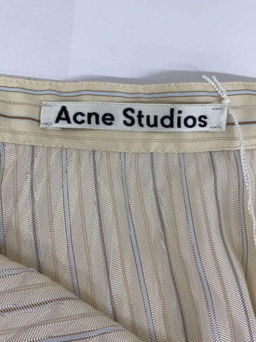 Acne Studios 34 polyester Beige stripe other skirt FN-WN-SKIR000162 ...