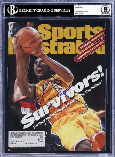 2000 Kobe Bryant Signed ICONIC Sports Illustrated Magazine Encapsulated ...
