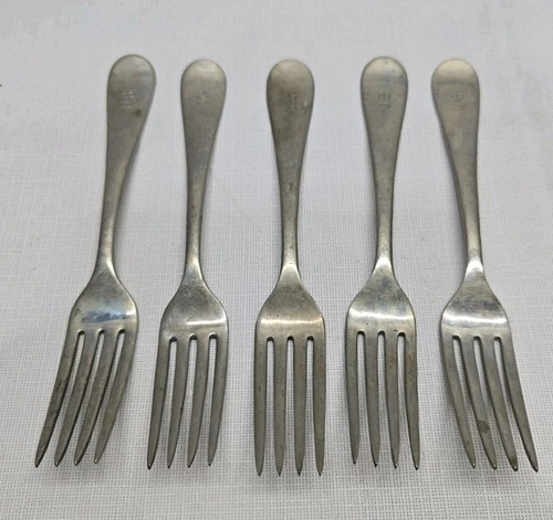 Vintage WWII US Army Mess Hall Dining Fork by Silco Stainless Lot Of 5 ...